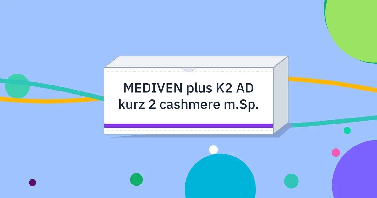 Symbolbild: Packung mit der Aufschrift MEDIVEN plus K2 AD kurz 2 cashmere m.Sp. (PZN 15096827) – Verfügbarkeit und Bezug in Apotheken in Frankfurt am Main