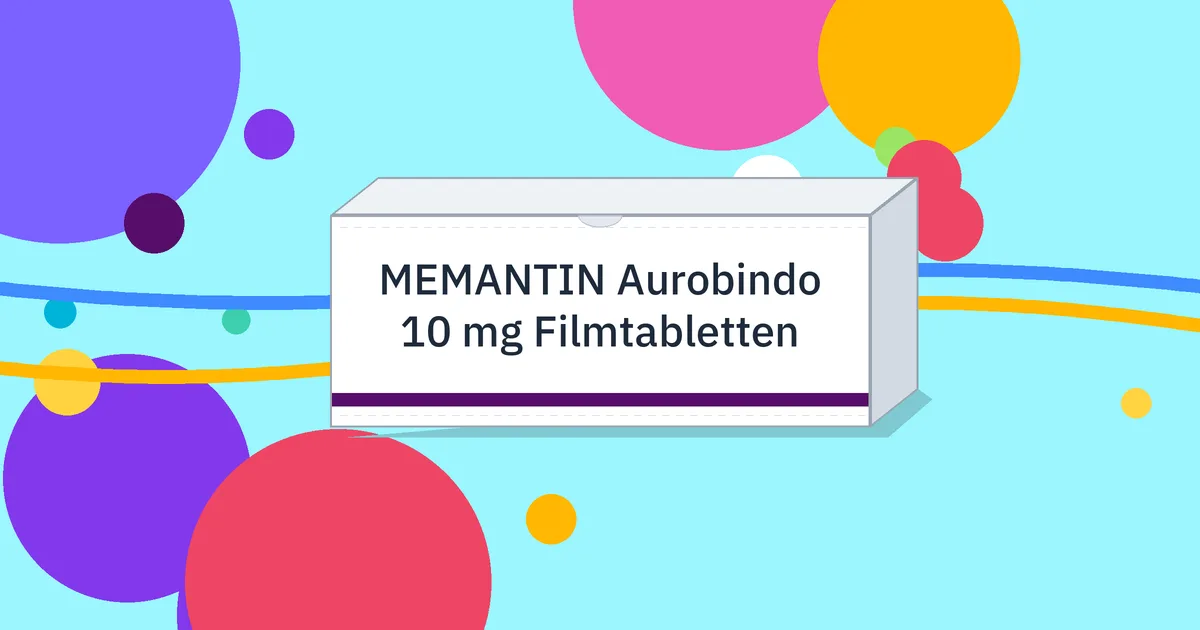 Symbolbild: Packung mit der Aufschrift MEMANTIN Aurobindo 10 mg Filmtabletten (PZN 10142014) – Verfügbarkeit und Bezug in Apotheken in Frankfurt am Main