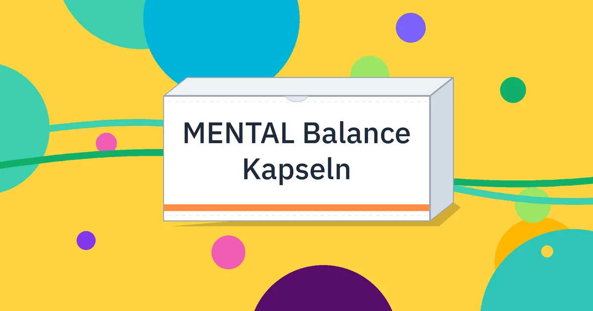 Symbolbild: Packung mit der Aufschrift MENTAL Balance Kapseln (PZN 20385870) – Verfügbarkeit und Bezug in Apotheken in Frankfurt am Main