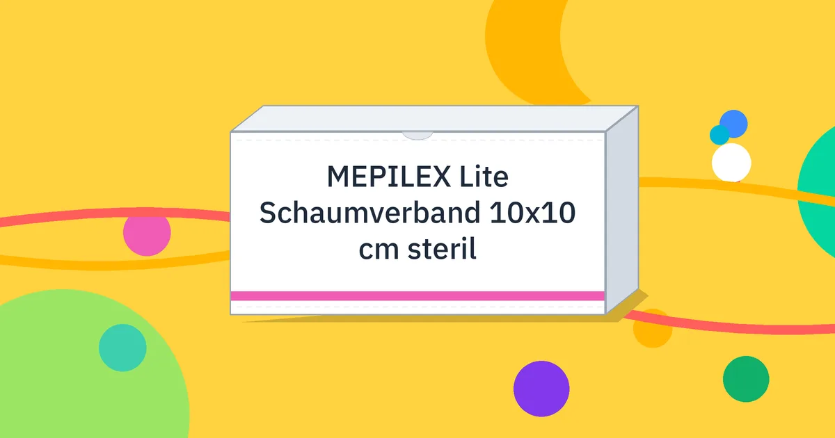 Symbolbild: Packung mit der Aufschrift MEPILEX Lite Schaumverband 10x10 cm steril (PZN 11134376) – Verfügbarkeit und Bezug in Apotheken in Frankfurt am Main
