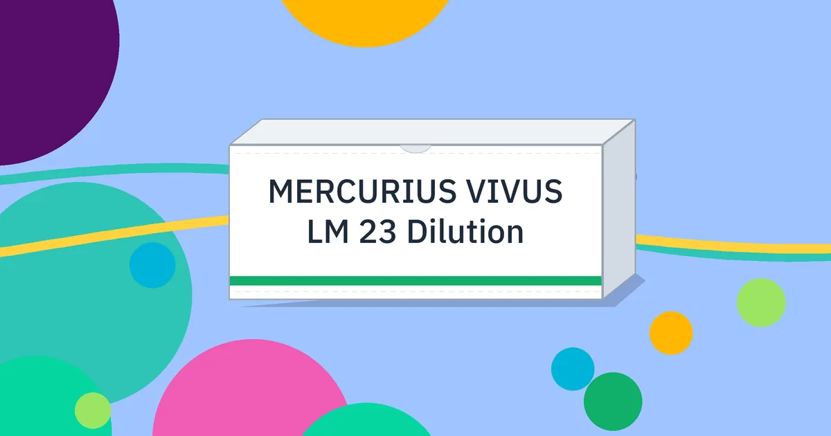 Symbolbild: Packung mit der Aufschrift MERCURIUS VIVUS LM 23 Dilution (PZN 12955129) – Verfügbarkeit und Bezug in Apotheken in Frankfurt am Main