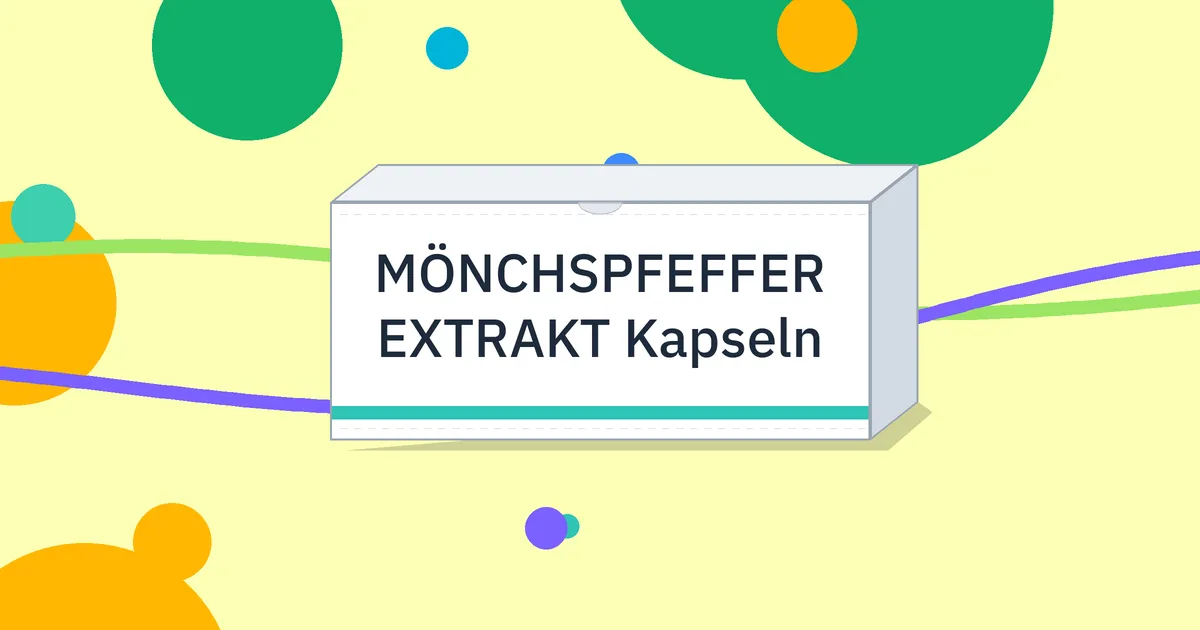 Symbolbild: Packung mit der Aufschrift MÖNCHSPFEFFER EXTRAKT Kapseln (PZN 17878801) – Verfügbarkeit und Bezug in Apotheken in Frankfurt am Main