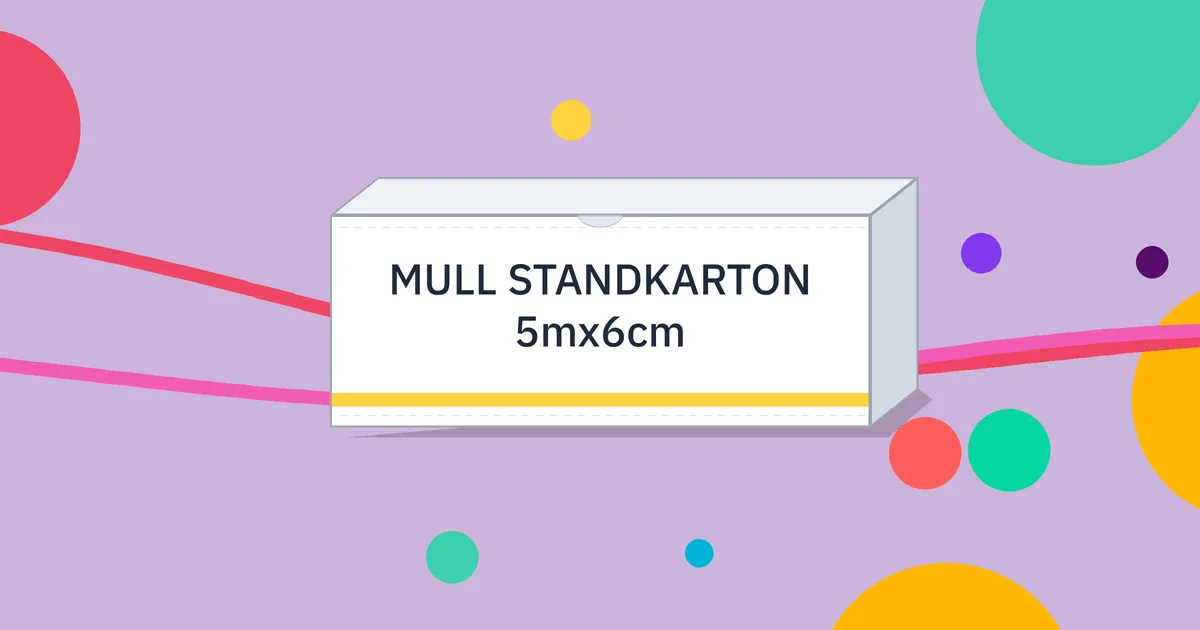 Symbolbild: Packung mit der Aufschrift MULL STANDKARTON 5mx6cm (PZN 01721670) – Verfügbarkeit und Bezug in Apotheken in Frankfurt am Main