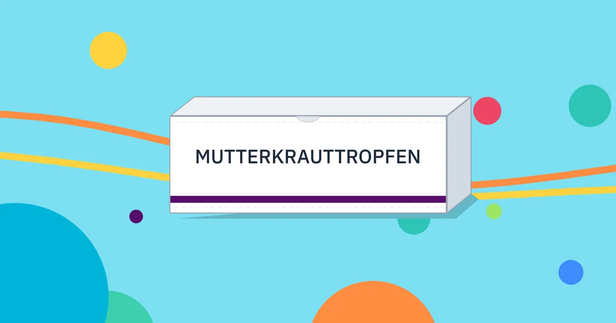 Symbolbild: Packung mit der Aufschrift MUTTERKRAUTTROPFEN (PZN 13966425) – Verfügbarkeit und Bezug in Apotheken in Frankfurt am Main