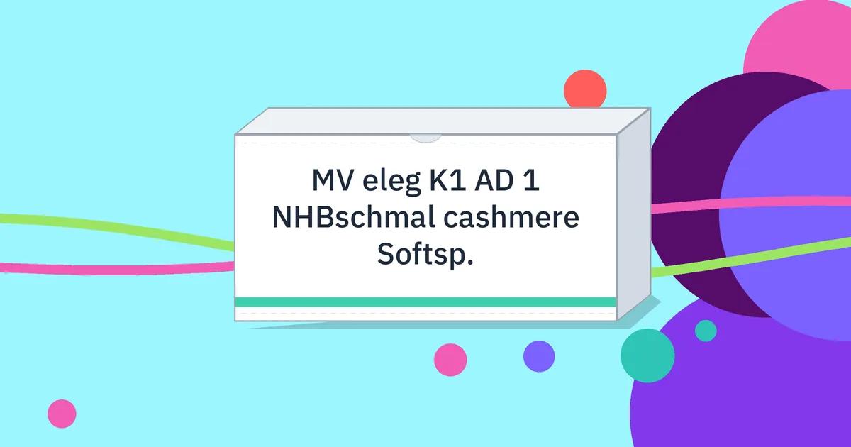 Symbolbild: Packung mit der Aufschrift MV eleg K1 AD 1 NHBschmal cashmere Softsp. (PZN 15673147) – Verfügbarkeit und Bezug in Apotheken in Frankfurt am Main