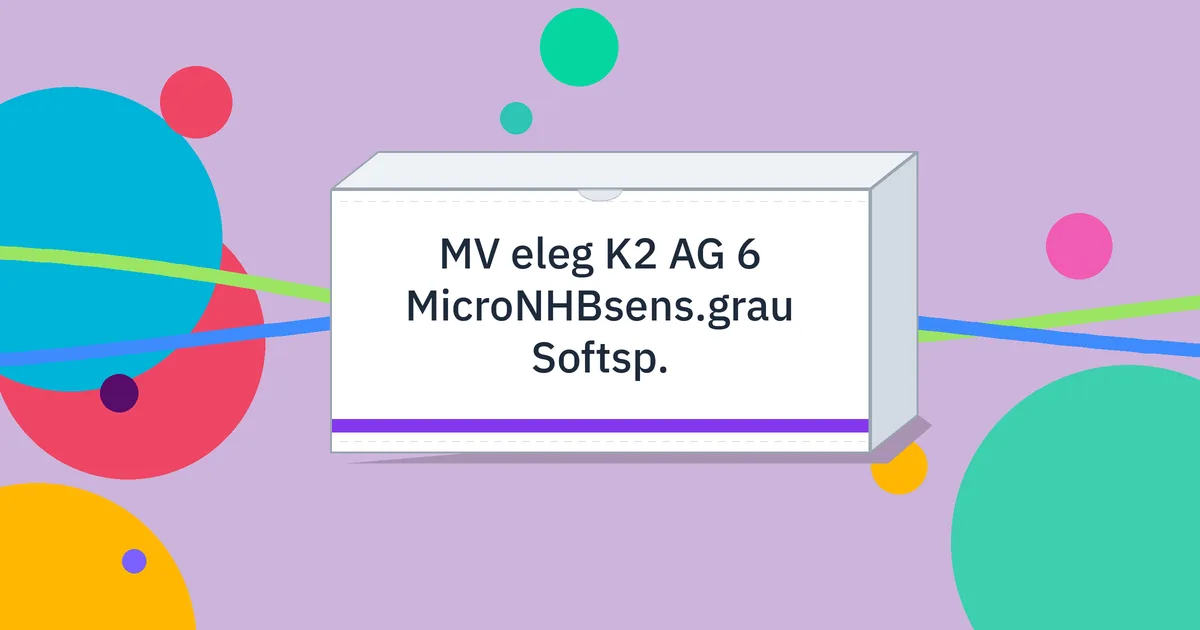 Symbolbild: Packung mit der Aufschrift MV eleg K2 AG 6 MicroNHBsens.grau Softsp. (PZN 18930366) – Verfügbarkeit und Bezug in Apotheken in Frankfurt am Main
