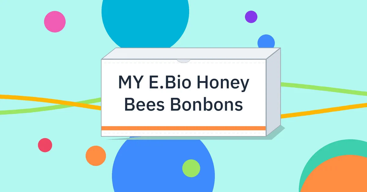 Symbolbild: Packung mit der Aufschrift MY E.Bio Honey Bees Bonbons (PZN 10832285) – Verfügbarkeit und Bezug in Apotheken in Frankfurt am Main
