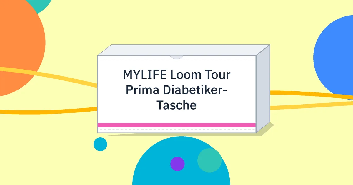 Symbolbild: Packung mit der Aufschrift MYLIFE Loom Tour Prima Diabetiker-Tasche (PZN 13858776) – Verfügbarkeit und Bezug in Apotheken in Frankfurt am Main