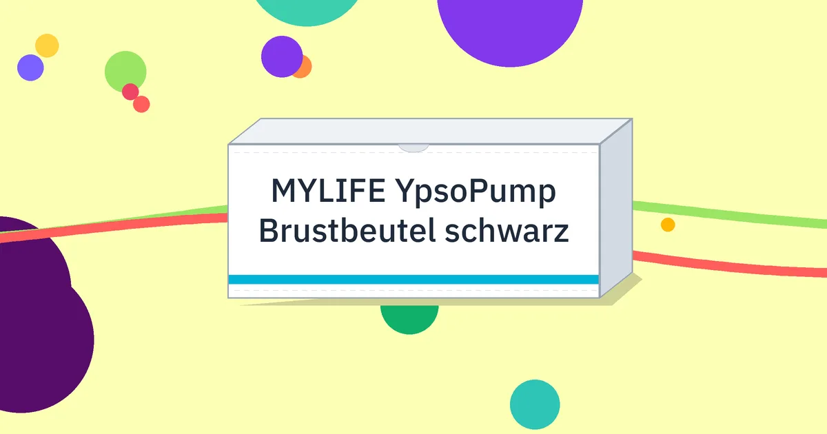 Symbolbild: Packung mit der Aufschrift MYLIFE YpsoPump Brustbeutel schwarz (PZN 12502132) – Verfügbarkeit und Bezug in Apotheken in Frankfurt am Main