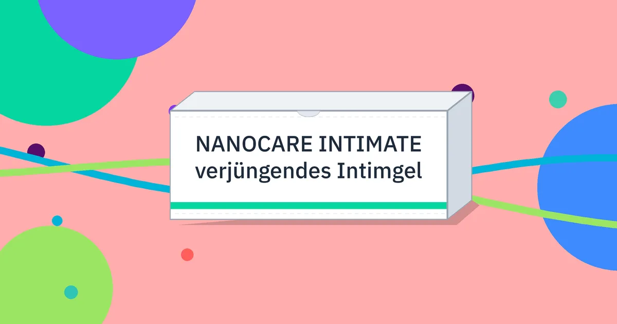 Symbolbild: Packung mit der Aufschrift NANOCARE INTIMATE verjüngendes Intimgel (PZN 18098666) – Verfügbarkeit und Bezug in Apotheken in Frankfurt am Main