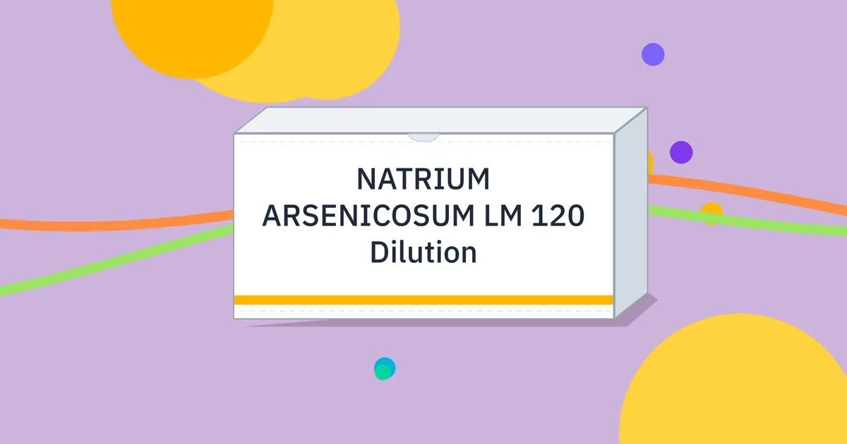 Symbolbild: Packung mit der Aufschrift NATRIUM ARSENICOSUM LM 120 Dilution (PZN 12959647) – Verfügbarkeit und Bezug in Apotheken in Frankfurt am Main