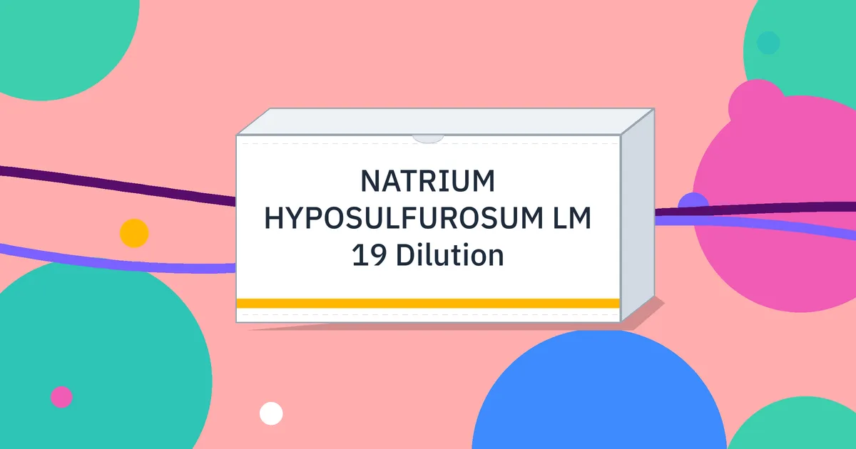 Symbolbild: Packung mit der Aufschrift NATRIUM HYPOSULFUROSUM LM 19 Dilution (PZN 12963985) – Verfügbarkeit und Bezug in Apotheken in Frankfurt am Main