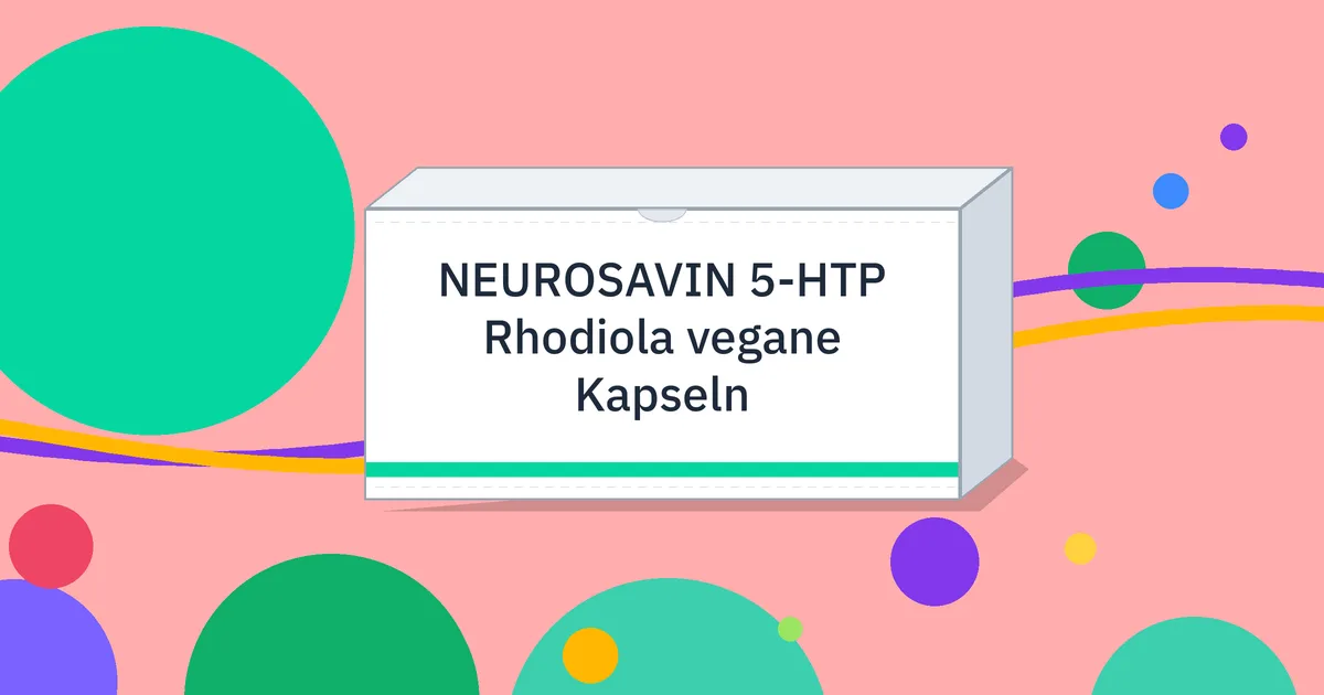 Symbolbild: Packung mit der Aufschrift NEUROSAVIN 5-HTP Rhodiola vegane Kapseln (PZN 18900106) – Verfügbarkeit und Bezug in Apotheken in Frankfurt am Main