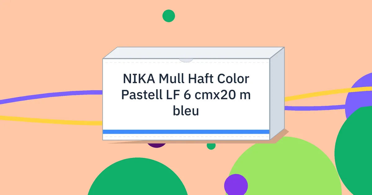 Symbolbild: Packung mit der Aufschrift NIKA Mull Haft Color Pastell LF 6 cmx20 m bleu (PZN 13901880) – Verfügbarkeit und Bezug in Apotheken in Frankfurt am Main