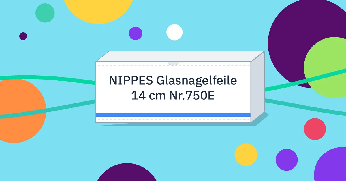 Symbolbild: Packung mit der Aufschrift NIPPES Glasnagelfeile 14 cm Nr.750E (PZN 05862580) – Verfügbarkeit und Bezug in Apotheken in Frankfurt am Main