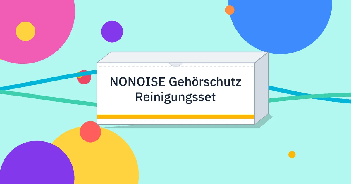 Symbolbild: Packung mit der Aufschrift NONOISE Gehörschutz Reinigungsset (PZN 11645326) – Verfügbarkeit und Bezug in Apotheken in Frankfurt am Main