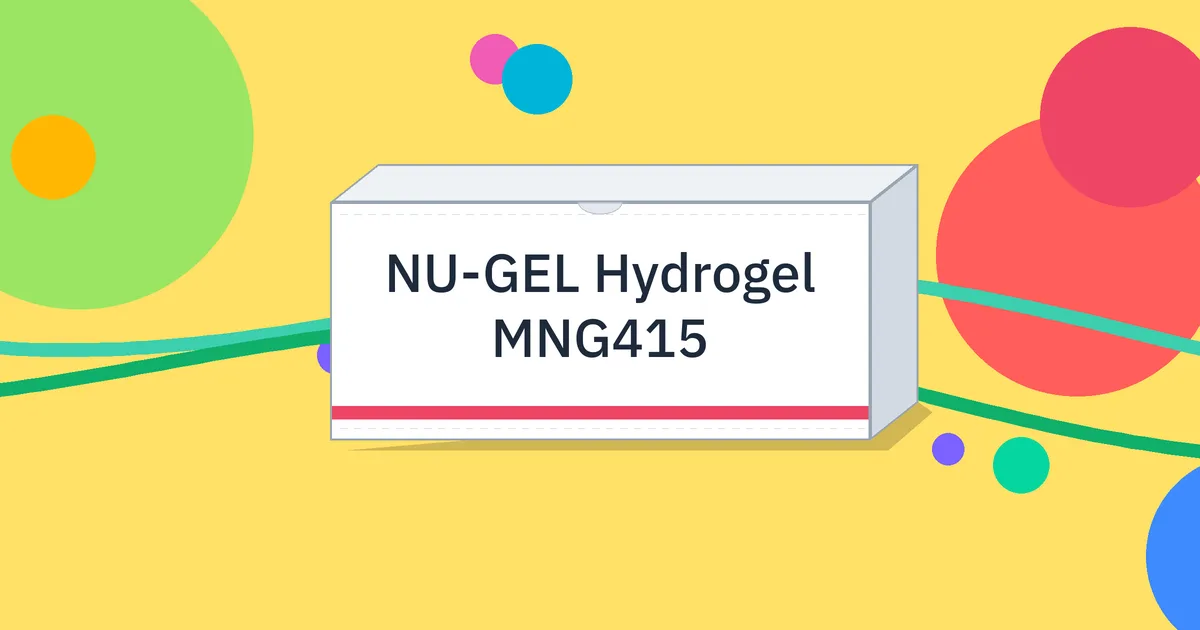 Symbolbild: Packung mit der Aufschrift NU-GEL Hydrogel MNG415 (PZN 11857117) – Verfügbarkeit und Bezug in Apotheken in Frankfurt am Main
