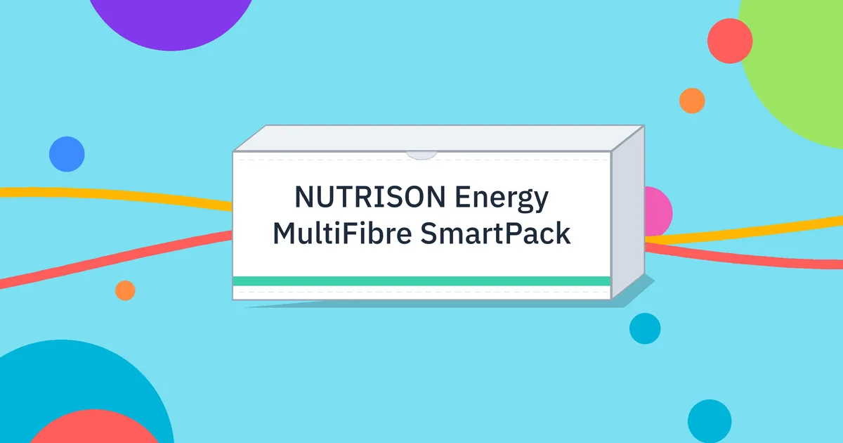 Symbolbild: Packung mit der Aufschrift NUTRISON Energy MultiFibre SmartPack (PZN 14132366) – Verfügbarkeit und Bezug in Apotheken in Frankfurt am Main