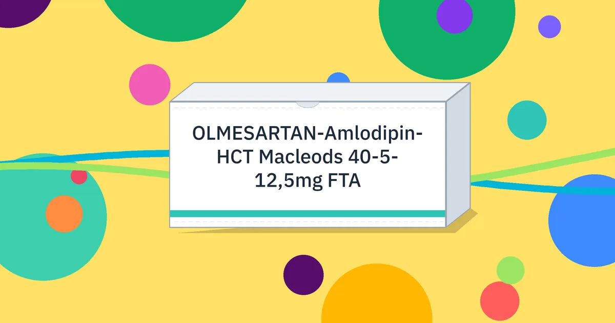 Symbolbild: Packung mit der Aufschrift OLMESARTAN-Amlodipin-HCT Macleods 40-5-12,5mg FTA (PZN 18314638) – Verfügbarkeit und Bezug in Apotheken in Frankfurt am Main