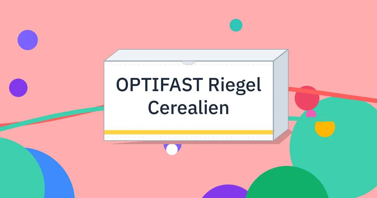 Symbolbild: Packung mit der Aufschrift OPTIFAST Riegel Cerealien (PZN 15386583) – Verfügbarkeit und Bezug in Apotheken in Frankfurt am Main