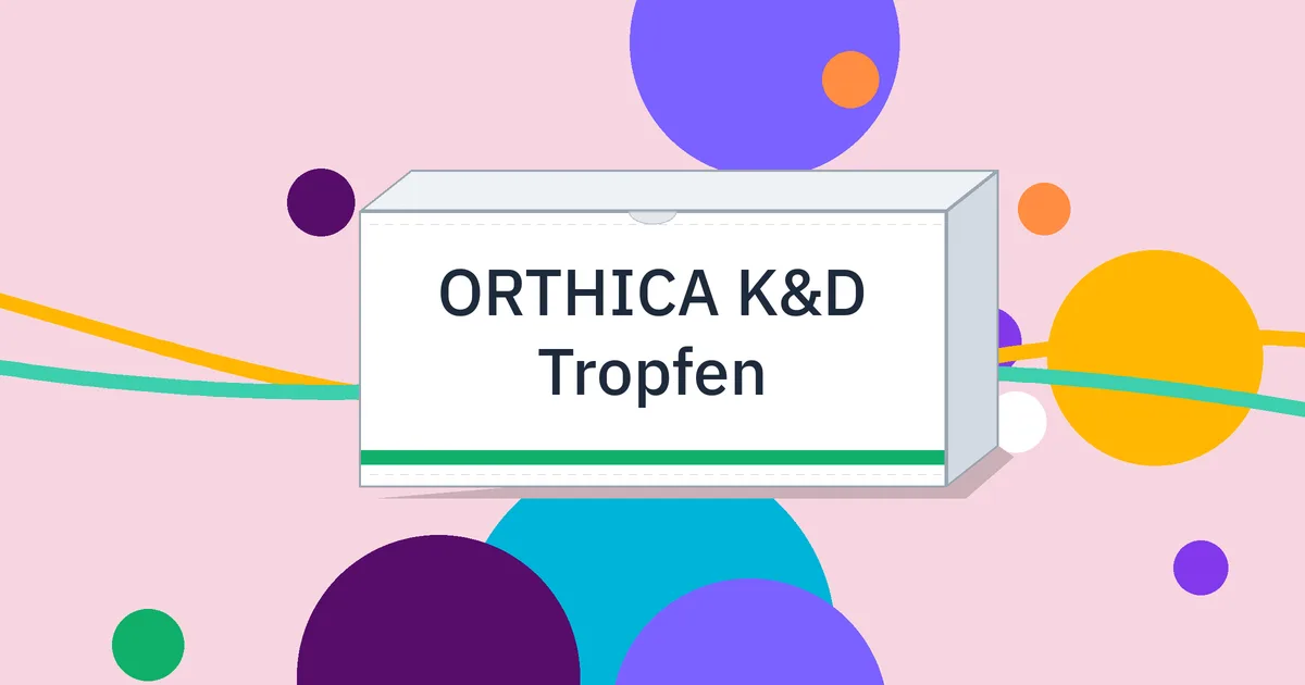 Symbolbild: Packung mit der Aufschrift ORTHICA K&D Tropfen (PZN 19440641) – Verfügbarkeit und Bezug in Apotheken in Frankfurt am Main