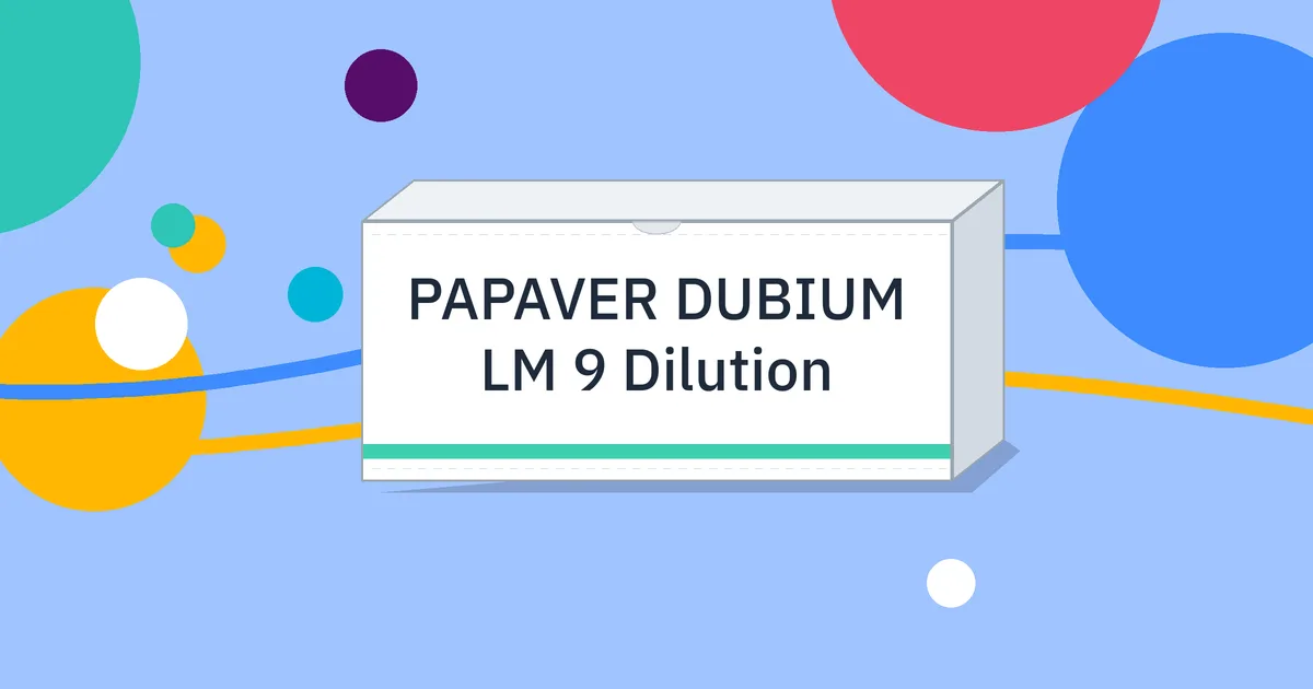 Symbolbild: Packung mit der Aufschrift PAPAVER DUBIUM LM 9 Dilution (PZN 13630748) – Verfügbarkeit und Bezug in Apotheken in Frankfurt am Main