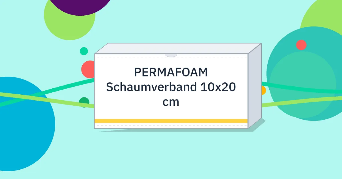 Symbolbild: Packung mit der Aufschrift PERMAFOAM Schaumverband 10x20 cm (PZN 05529662) – Verfügbarkeit und Bezug in Apotheken in Frankfurt am Main