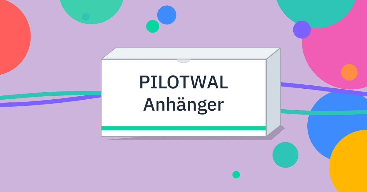 Symbolbild: Packung mit der Aufschrift PILOTWAL Anhänger (PZN 19406880) – Verfügbarkeit und Bezug in Apotheken in Frankfurt am Main