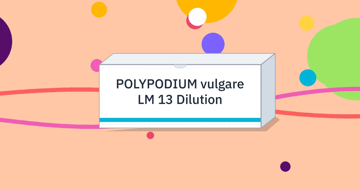 Symbolbild: Packung mit der Aufschrift POLYPODIUM vulgare LM 13 Dilution (PZN 13663340) – Verfügbarkeit und Bezug in Apotheken in Frankfurt am Main
