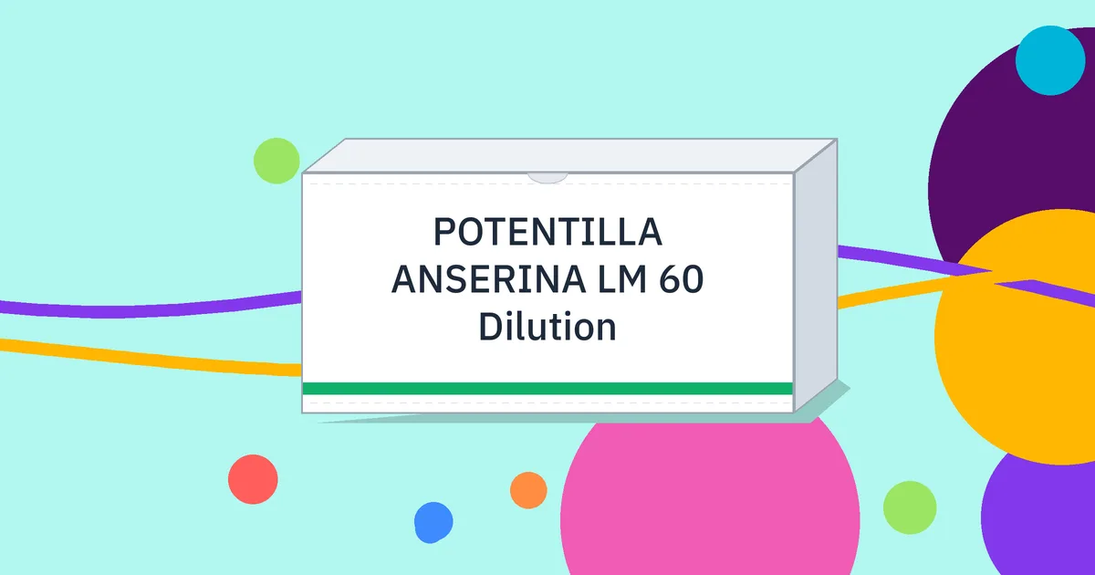 Symbolbild: Packung mit der Aufschrift POTENTILLA ANSERINA LM 60 Dilution (PZN 13665451) – Verfügbarkeit und Bezug in Apotheken in Frankfurt am Main