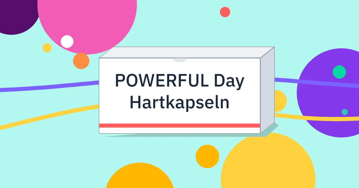 Symbolbild: Packung mit der Aufschrift POWERFUL Day Hartkapseln (PZN 19858659) – Verfügbarkeit und Bezug in Apotheken in Frankfurt am Main