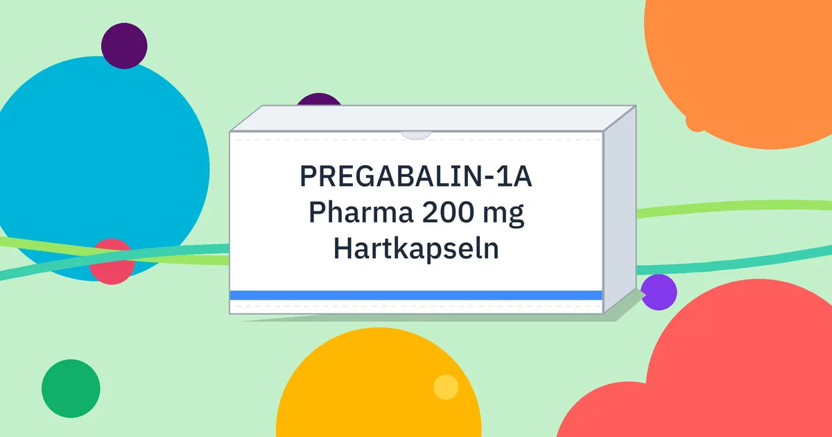 Symbolbild: Packung mit der Aufschrift PREGABALIN-1A Pharma 200 mg Hartkapseln (PZN 18180617) – Verfügbarkeit und Bezug in Apotheken in Frankfurt am Main