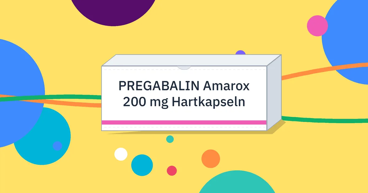 Symbolbild: Packung mit der Aufschrift PREGABALIN Amarox 200 mg Hartkapseln (PZN 16805237) – Verfügbarkeit und Bezug in Apotheken in Frankfurt am Main