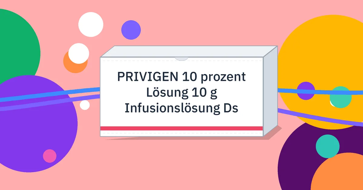 Symbolbild: Packung mit der Aufschrift PRIVIGEN 10 prozent Lösung 10 g Infusionslösung Ds (PZN 09273490) – Verfügbarkeit und Bezug in Apotheken in Frankfurt am Main