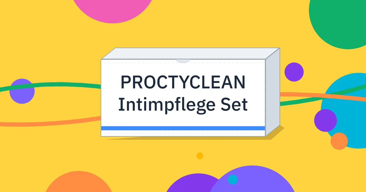 Symbolbild: Packung mit der Aufschrift PROCTYCLEAN Intimpflege Set (PZN 17439013) – Verfügbarkeit und Bezug in Apotheken in Frankfurt am Main
