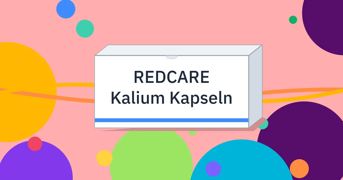 Symbolbild: Packung mit der Aufschrift REDCARE Kalium Kapseln (PZN 20024540) – Verfügbarkeit und Bezug in Apotheken in Frankfurt am Main