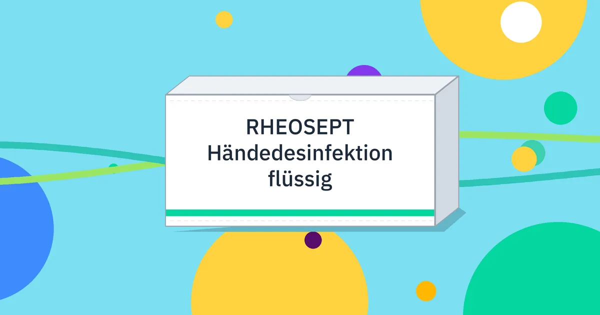 Symbolbild: Packung mit der Aufschrift RHEOSEPT Händedesinfektion flüssig (PZN 04799023) – Verfügbarkeit und Bezug in Apotheken in Frankfurt am Main