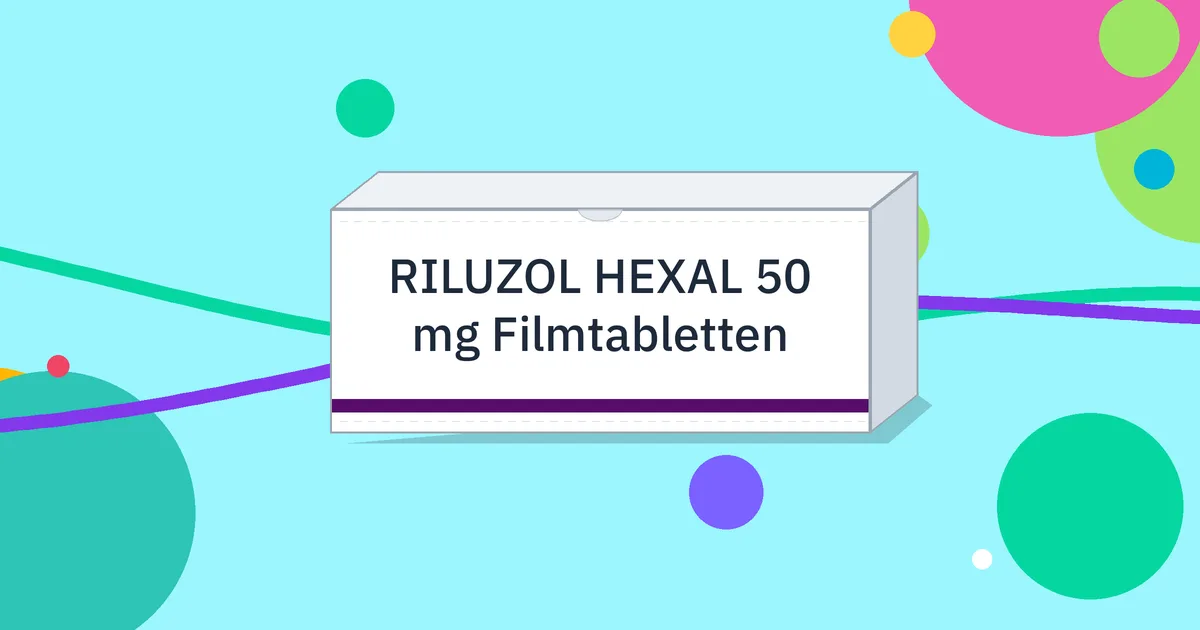 Symbolbild: Packung mit der Aufschrift RILUZOL HEXAL 50 mg Filmtabletten (PZN 09770886) – Verfügbarkeit und Bezug in Apotheken in Frankfurt am Main