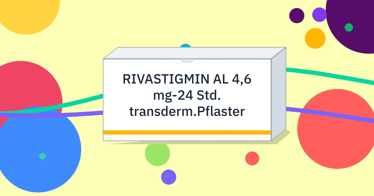 Symbolbild: Packung mit der Aufschrift RIVASTIGMIN AL 4,6 mg-24 Std. transderm.Pflaster (PZN 11657631) – Verfügbarkeit und Bezug in Apotheken in Frankfurt am Main
