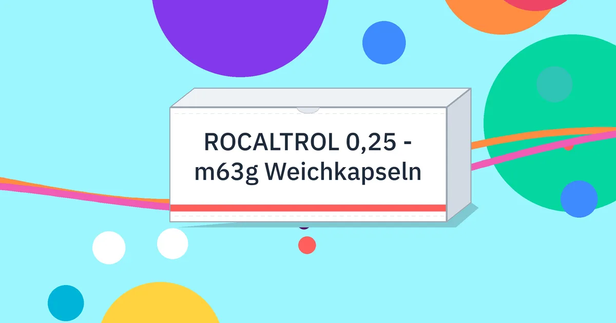 Symbolbild: Packung mit der Aufschrift ROCALTROL 0,25 -m63g Weichkapseln (PZN 15266241) – Verfügbarkeit und Bezug in Apotheken in Frankfurt am Main