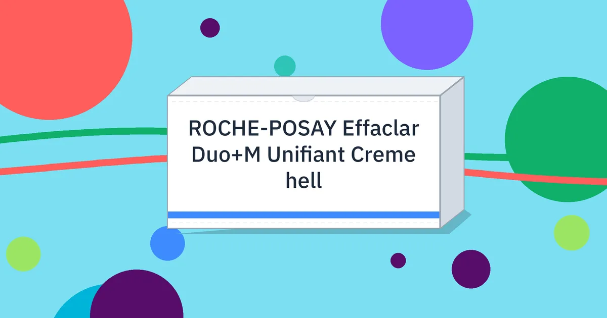 Symbolbild: Packung mit der Aufschrift ROCHE-POSAY Effaclar Duo+M Unifiant Creme hell (PZN 19339824) – Verfügbarkeit und Bezug in Apotheken in Frankfurt am Main