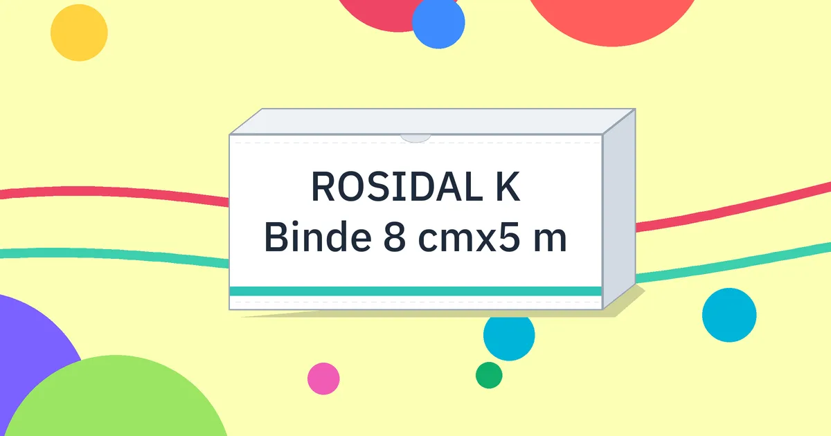 Symbolbild: Packung mit der Aufschrift ROSIDAL K Binde 8 cmx5 m (PZN 18298046) – Verfügbarkeit und Bezug in Apotheken in Frankfurt am Main
