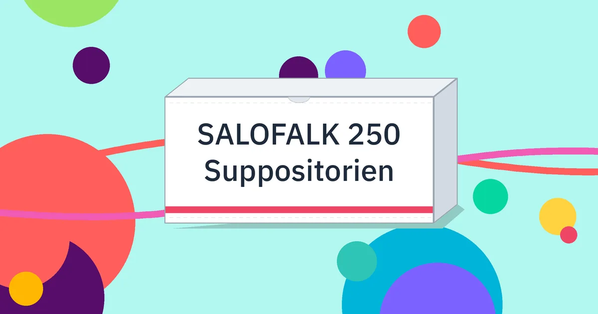 Symbolbild: Packung mit der Aufschrift SALOFALK 250 Suppositorien (PZN 00271176) – Verfügbarkeit und Bezug in Apotheken in Frankfurt am Main