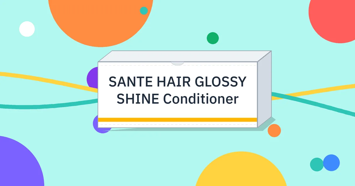 Symbolbild: Packung mit der Aufschrift SANTE HAIR GLOSSY SHINE Conditioner (PZN 19419612) – Verfügbarkeit und Bezug in Apotheken in Frankfurt am Main