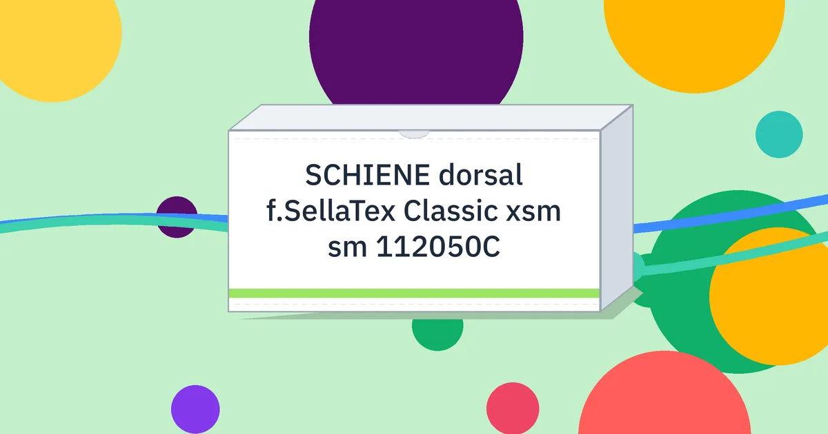 Symbolbild: Packung mit der Aufschrift SCHIENE dorsal f.SellaTex Classic xsm sm 112050C (PZN 11015097) – Verfügbarkeit und Bezug in Apotheken in Frankfurt am Main