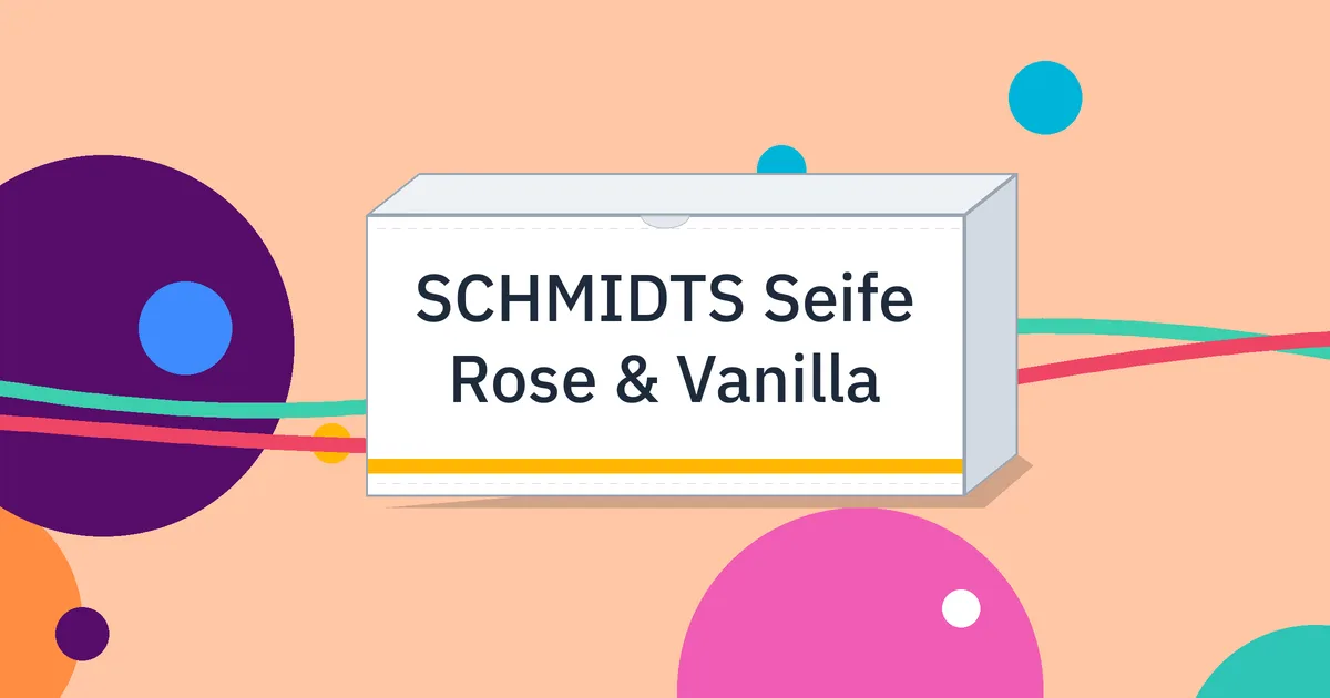 Symbolbild: Packung mit der Aufschrift SCHMIDTS Seife Rose & Vanilla (PZN 16023084) – Verfügbarkeit und Bezug in Apotheken in Frankfurt am Main