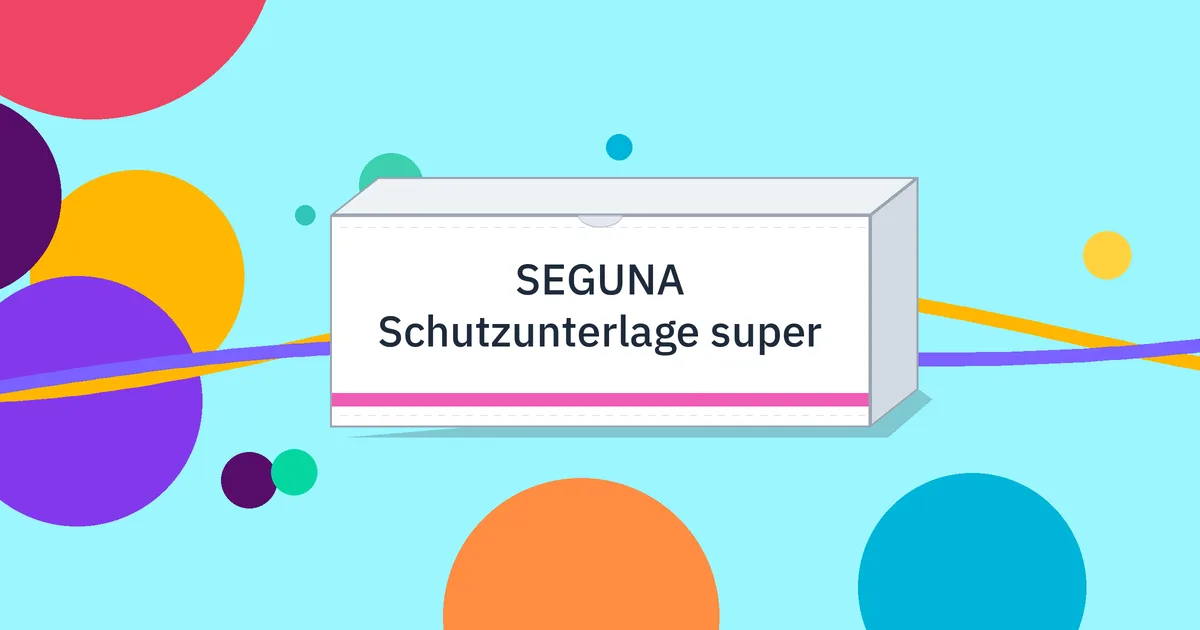 Symbolbild: Packung mit der Aufschrift SEGUNA Schutzunterlage super (PZN 15309200) – Verfügbarkeit und Bezug in Apotheken in Frankfurt am Main