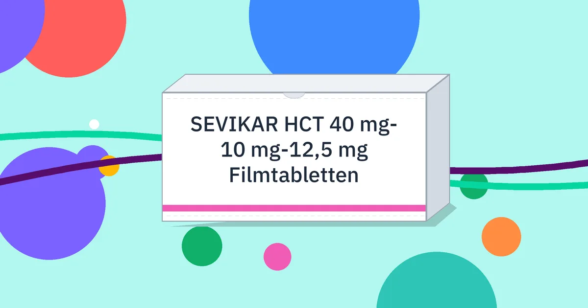 Symbolbild: Packung mit der Aufschrift SEVIKAR HCT 40 mg-10 mg-12,5 mg Filmtabletten (PZN 07379586) – Verfügbarkeit und Bezug in Apotheken in Frankfurt am Main