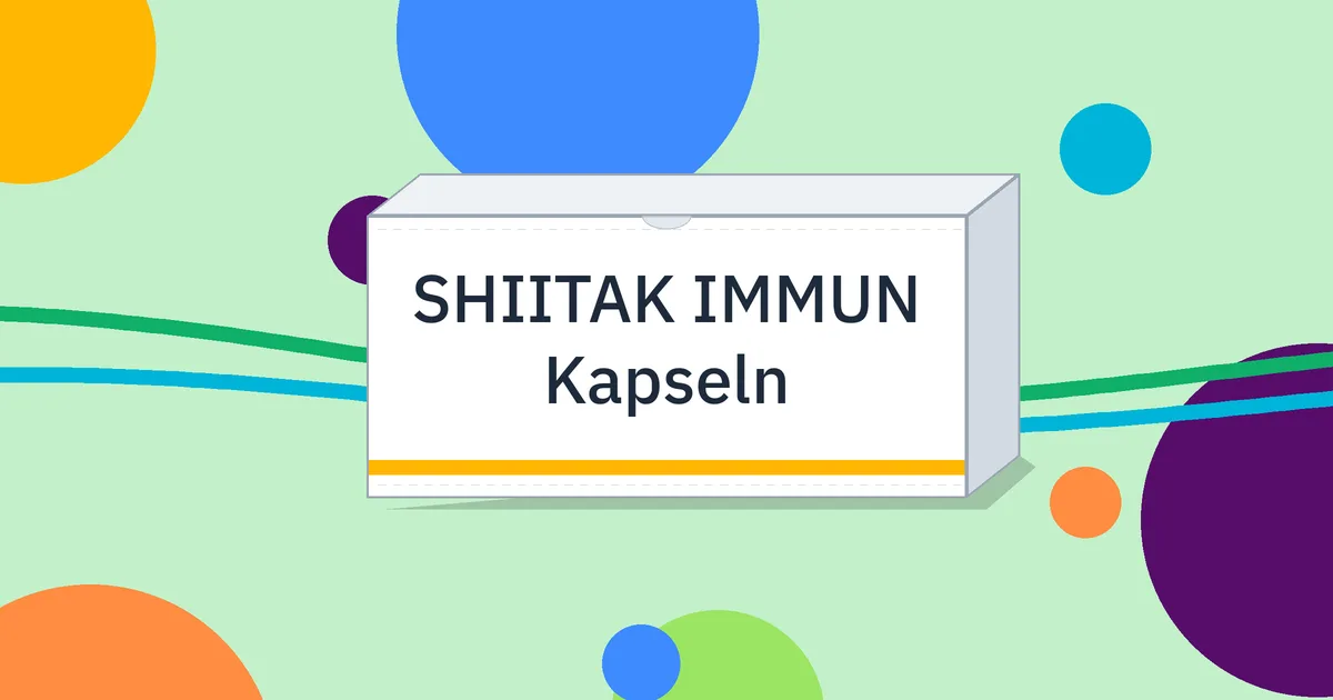 Symbolbild: Packung mit der Aufschrift SHIITAK IMMUN Kapseln (PZN 02222851) – Verfügbarkeit und Bezug in Apotheken in Frankfurt am Main