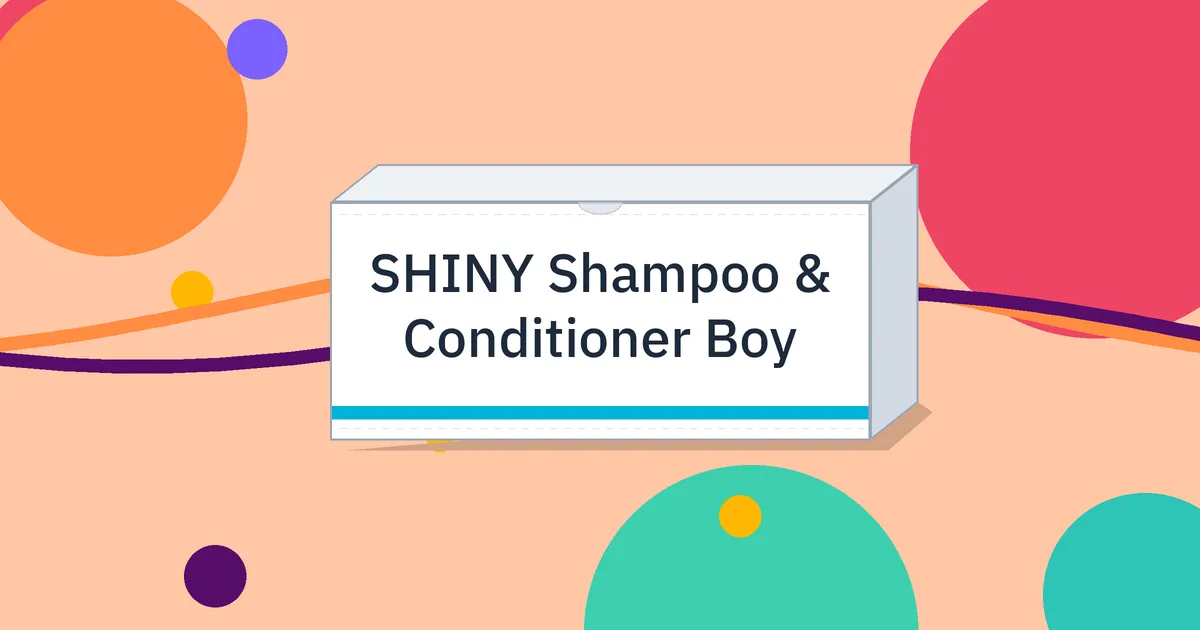 Symbolbild: Packung mit der Aufschrift SHINY Shampoo & Conditioner Boy (PZN 16874451) – Verfügbarkeit und Bezug in Apotheken in Frankfurt am Main